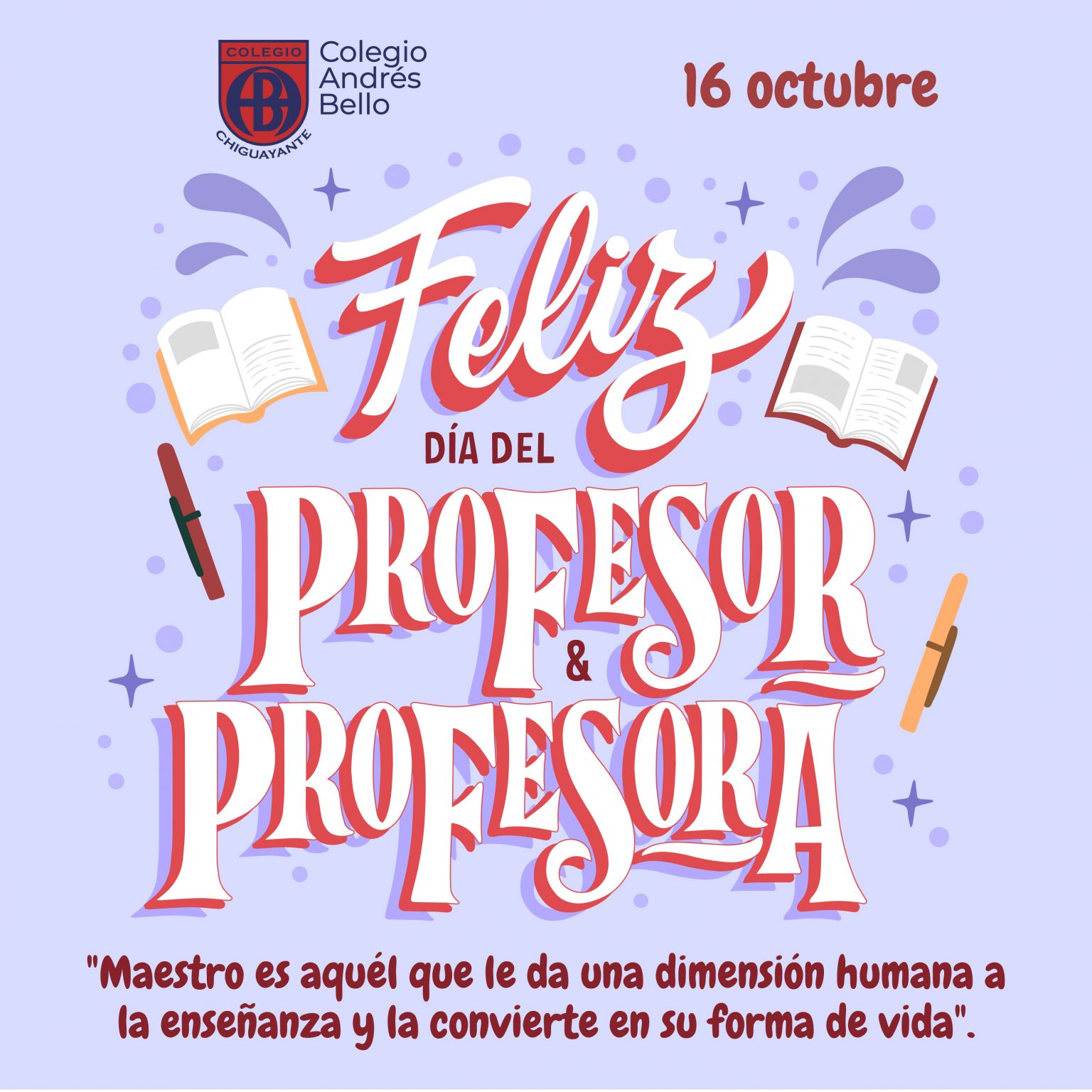 Saludo Especial 👨‍🏫🏫👩‍🏫 Feliz Día del Profesor y Profesora – Colegio ...